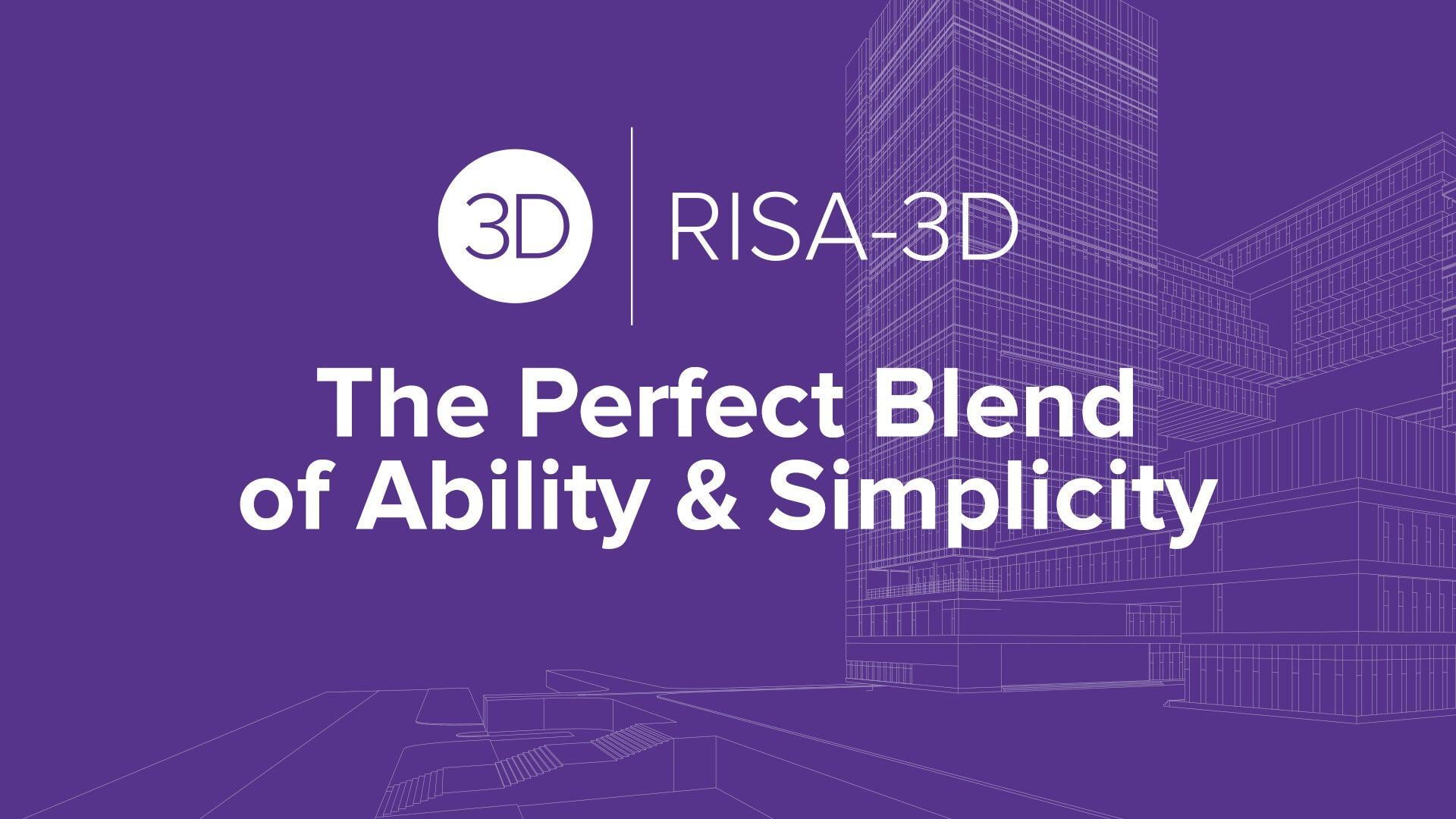 RISA-3D | The Perfect Blend of Ability & Simplicity